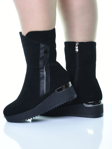 Сапоги Женский Ascalini полусапоги, размер 41 черный Зима 9 Стандартный средний (до 9 см) Россия ...