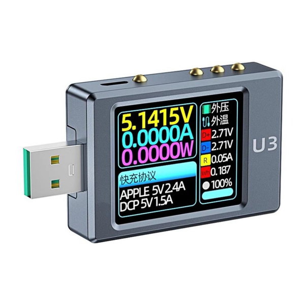 U3 USB Тестер Измеритель текущего напряжения QC5 PD3.0 2.0 Протокол ...