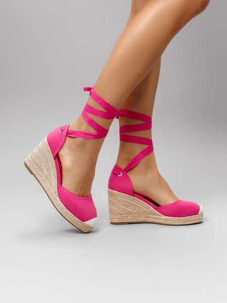 Босоножки Женский Obba Танкетка Текстиль, размер 40 Закрытый нос, Мягкая стелька F Лето Италия ...