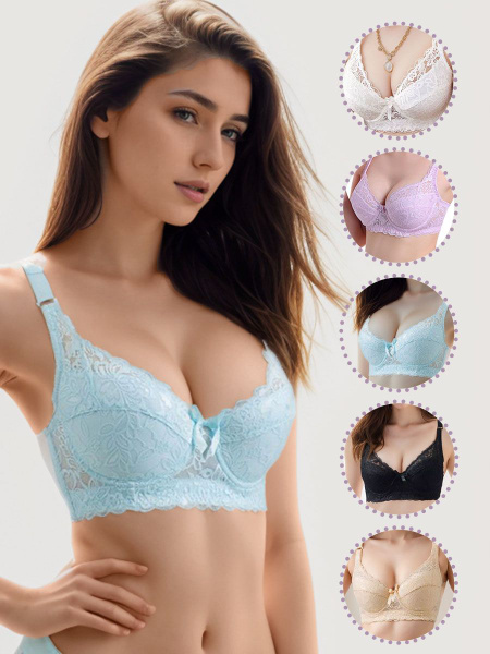 Бюстгальтер Женский CHAOPAI бралетт, размер 95D фиалковый, сухая роза Breathable Повседневный ...