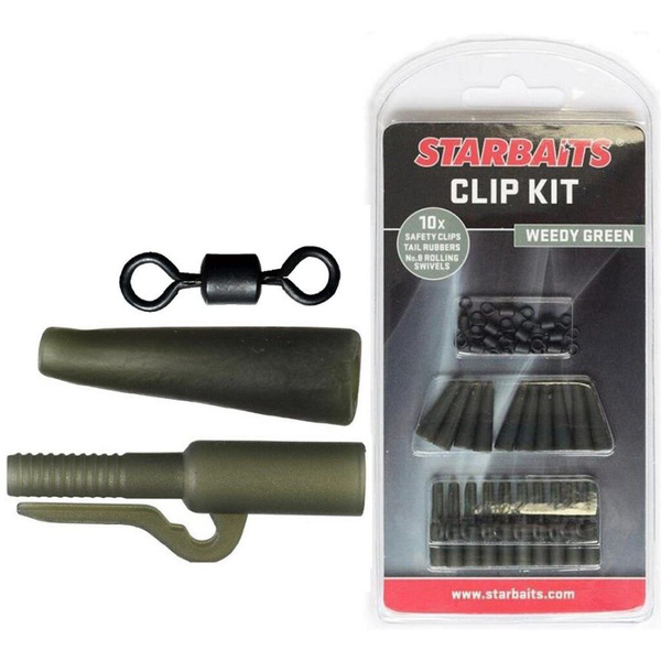 Набор зажимов для оснастки Starbaits CLIP KIT WEEDY GREEN 10шт купить c ...