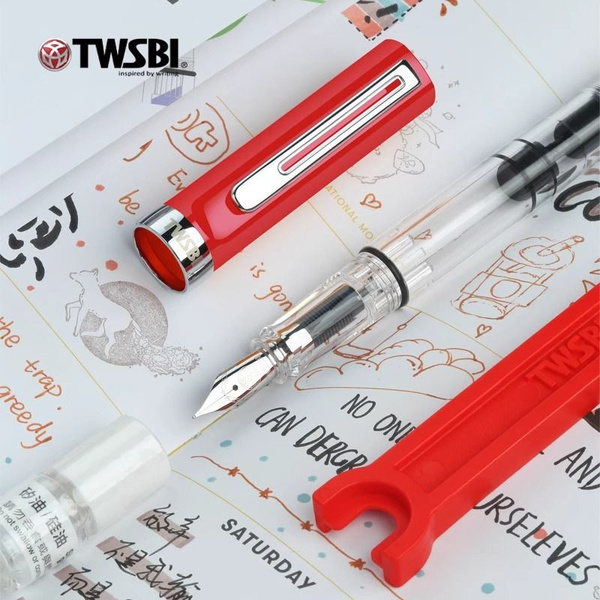 Перьевая ручка TWSBI ECOT Red Business Demonstration Calligraphy Pen ...