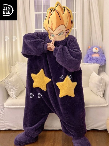 Кигуруми Мужской, Женский ZinBee, размер 46, 48 бледно-лиловый Демисезон Домашний Хлопок ...