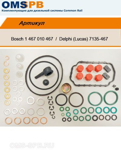 Ремкомплект ТНВД 1467010467 для насоса BOSCH VW T4 купить на OZON по ...