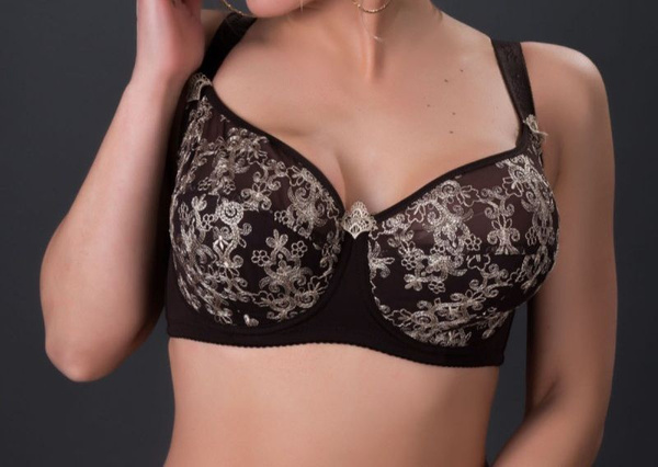 Бюстгальтер Женский Finikin, размер 80G коричневый Вечерний/праздничный Китай Крючки Бант ...