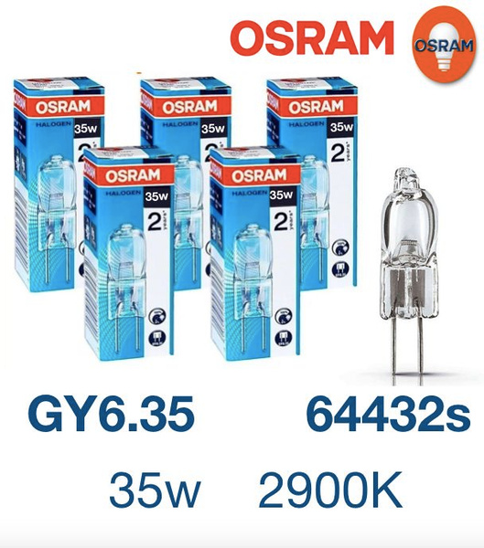 OSRAM 64432 35w лампочка галогенная GY6.35 прозрачная 12v 765Lm 2900K ...