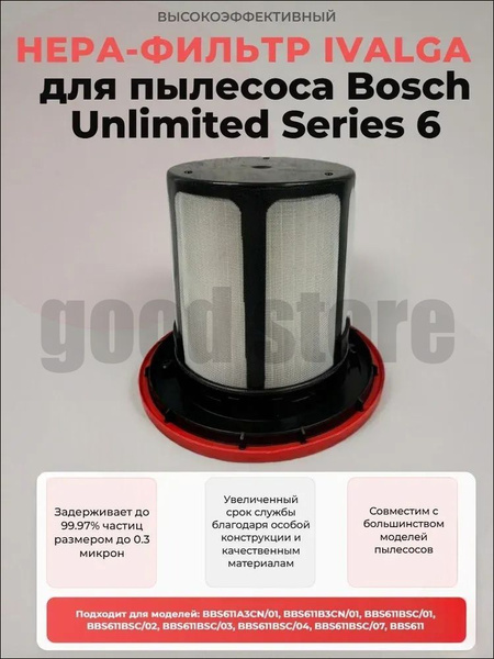 Erstaunlich Bosch Unlimited Serie 6 Filter Ebenbild