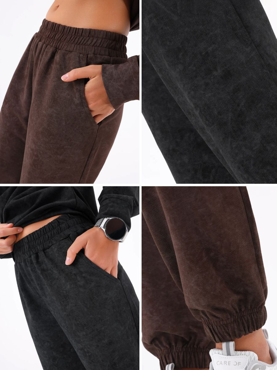 Брюки Женский CHELEBI TEXTILE джоггеры мокко для спорта Трикотаж ...