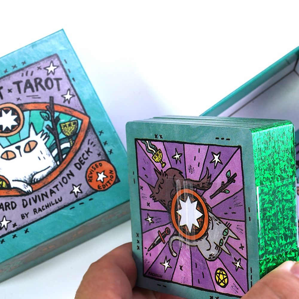 карты Таро мини-кот+ инструкцией+Подарочная коробка/Mini Cat Tarot,78 ...