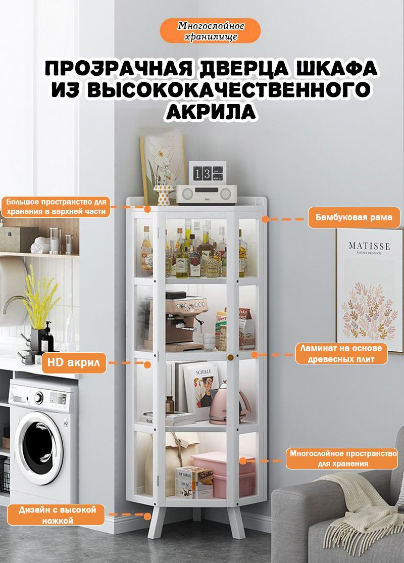 Шкаф-витрина OPO25, 39x39x139 см купить c доставкой на OZON по низкой ...