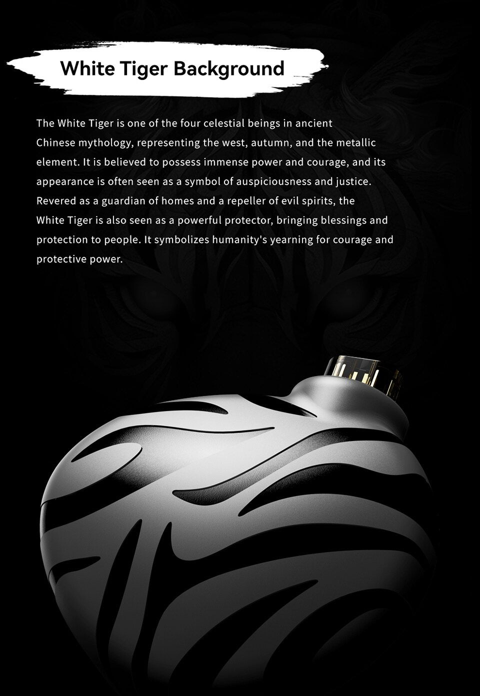 Наушники Внутриканальные TRN White Tiger Со сменным разъемом 3,5 мм и 4 ...