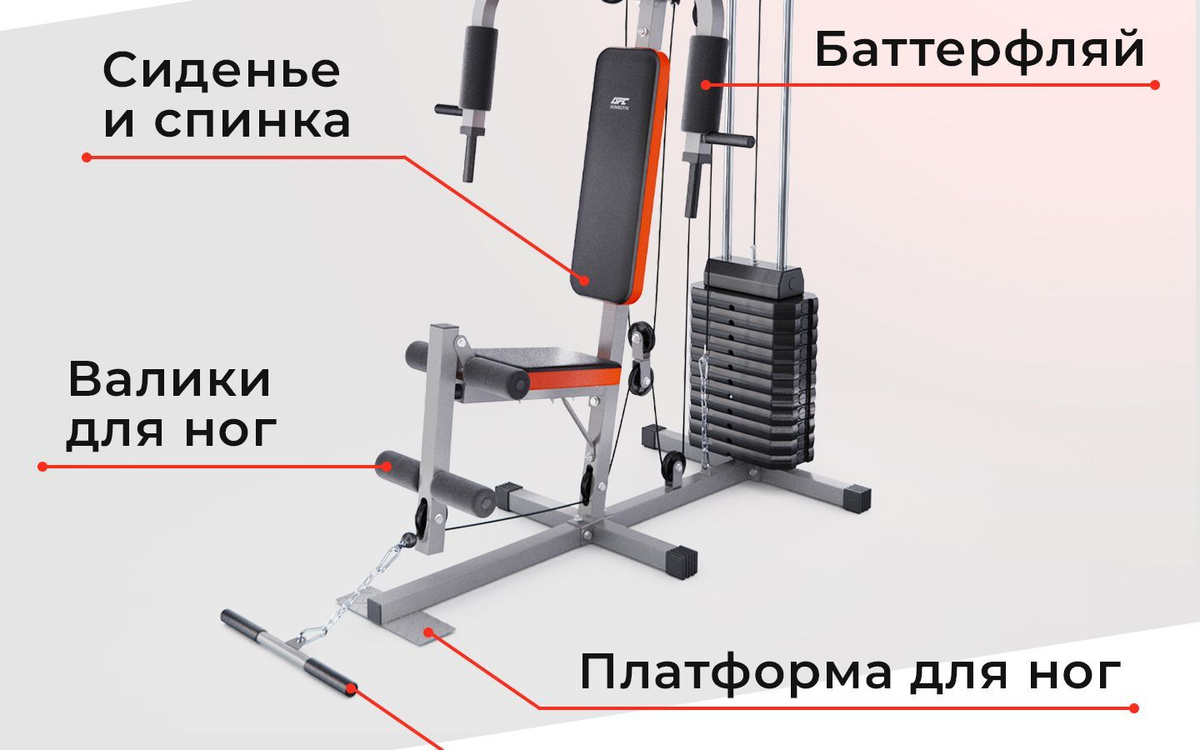 Силовой комплекс DFC HomeGym D7000-60 / стек 60 кг купить на OZON по низкой цене (1648692833)