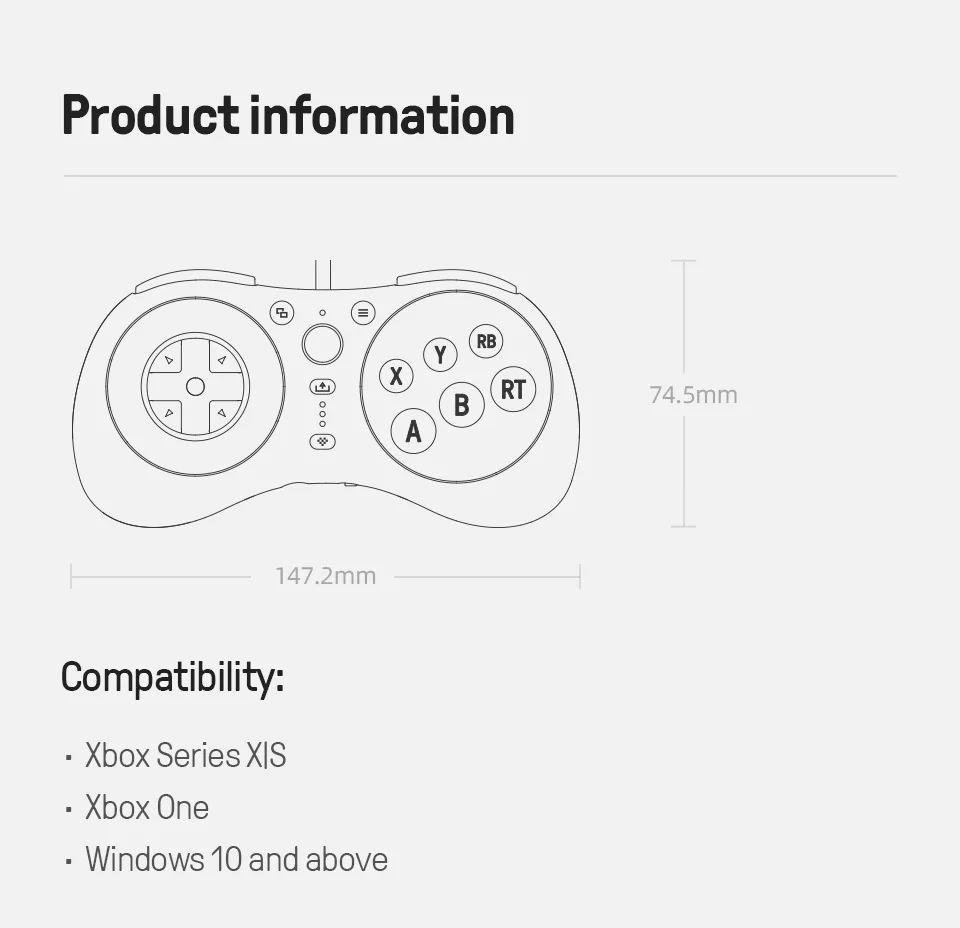8BitDo M30 Wired Игровой Контроллер Xbox PC Gamepad купить c доставкой ...