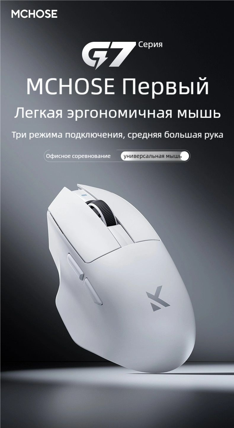 Игровая мышь беспроводная беспроводная G7-719ce9a8eb8e , белый, черный ...