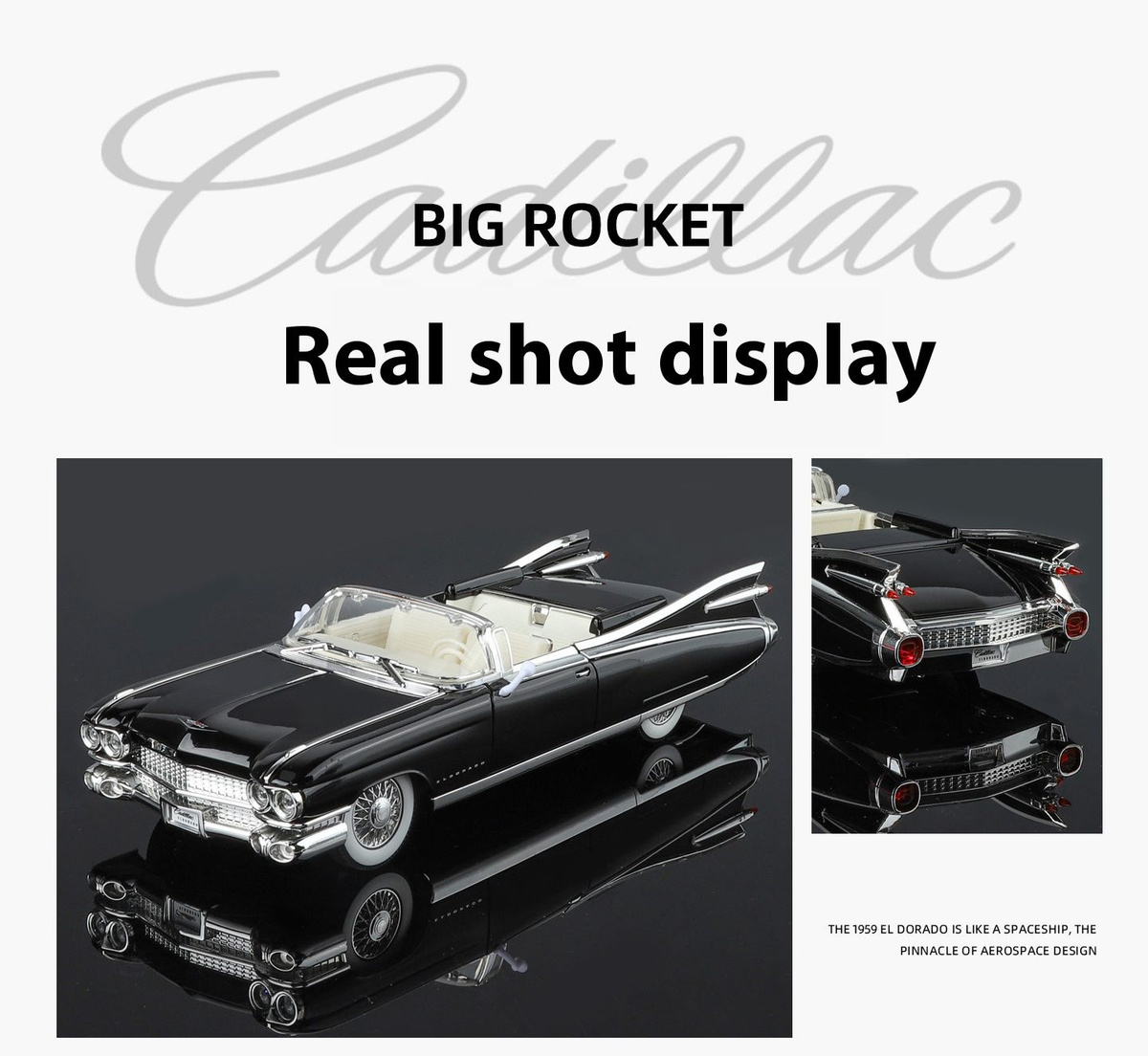 Металлическая модель автомобиля 1959 Кадиллак Эльдорадо Биарриц 1:24 автомобиля Игрушки Cadillac ...