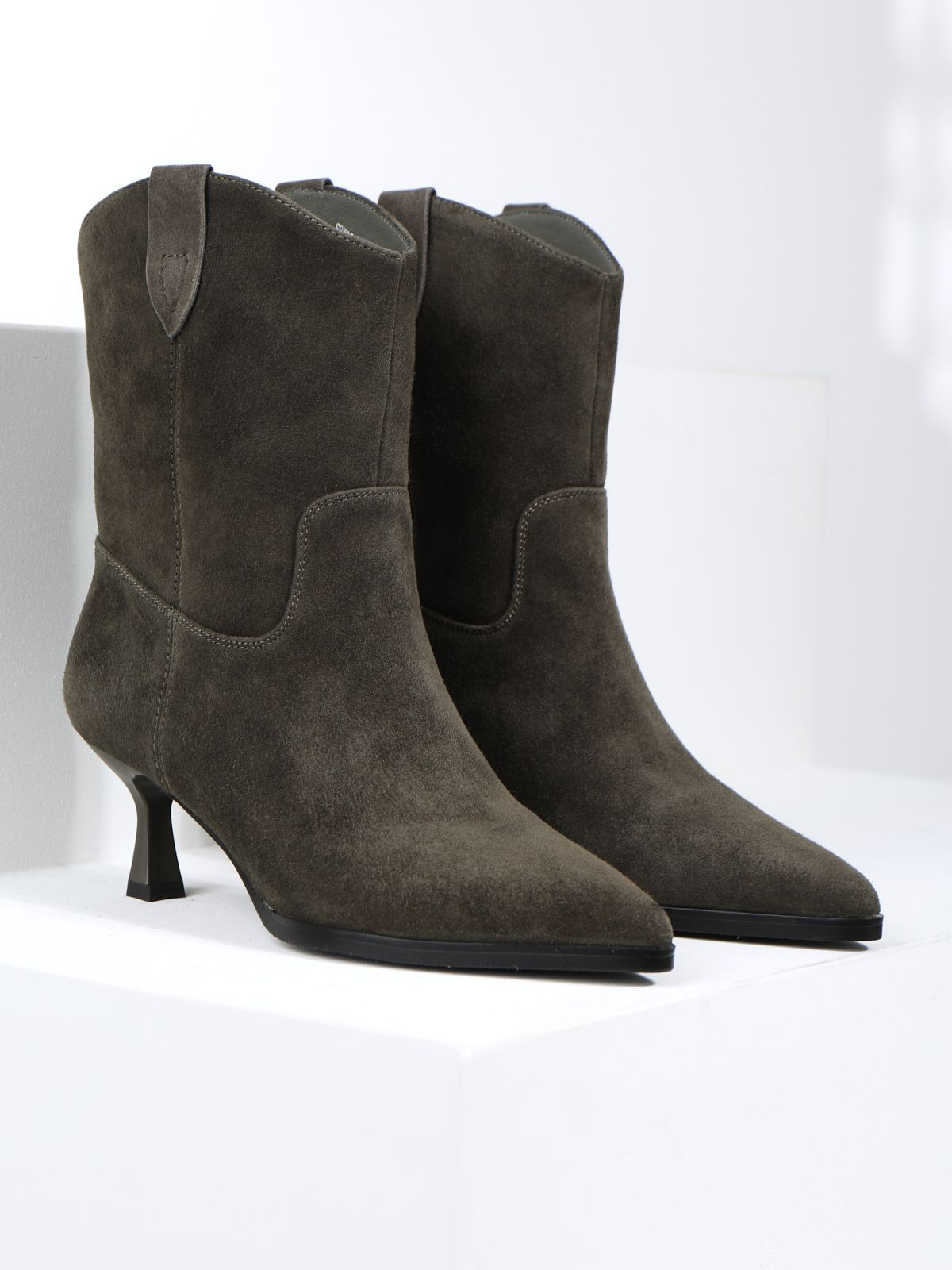 Ботильоны Женский Covani серый, серо-зеленый, размер 36 Демисезон 7 Без застёжки Шпилька Россия ...