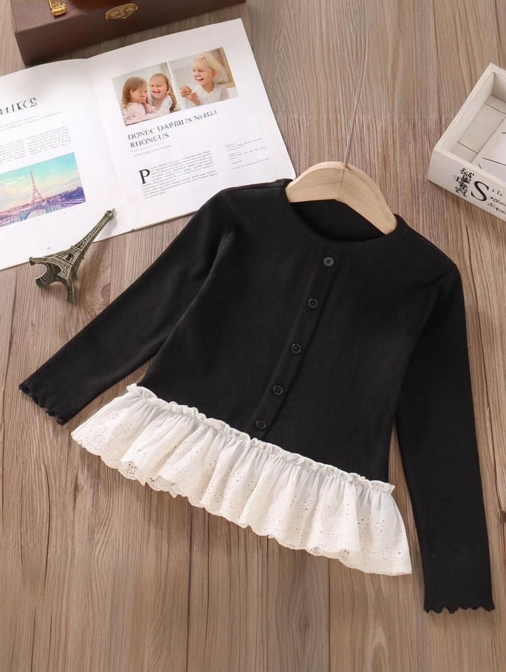 Лонгслив для малышей Девочки SYJWY Однотонный Полиэфирный шелк, размер 120 Длинный Узел розовый ...