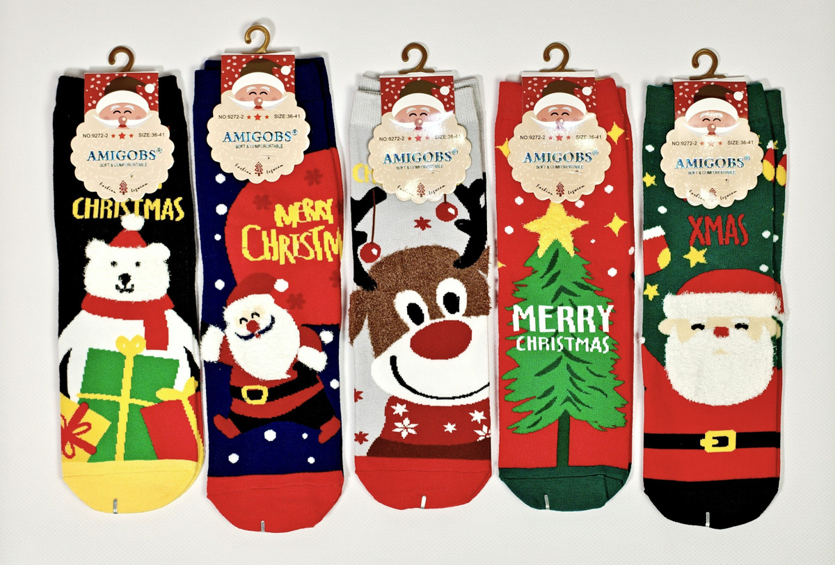 Носки Женский AMIGOBS, размер 40, 41 Хлопок, Спандекс На любой сезон разноцветный Вечерний ...