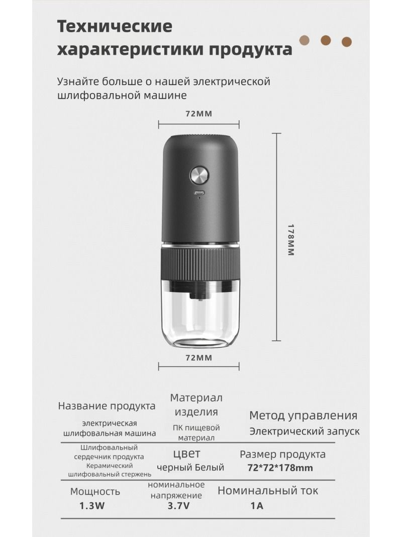 Кофемолка KFYMJ-O1 10 Вт, объем 100 г купить на OZON по низкой цене (2895726388)