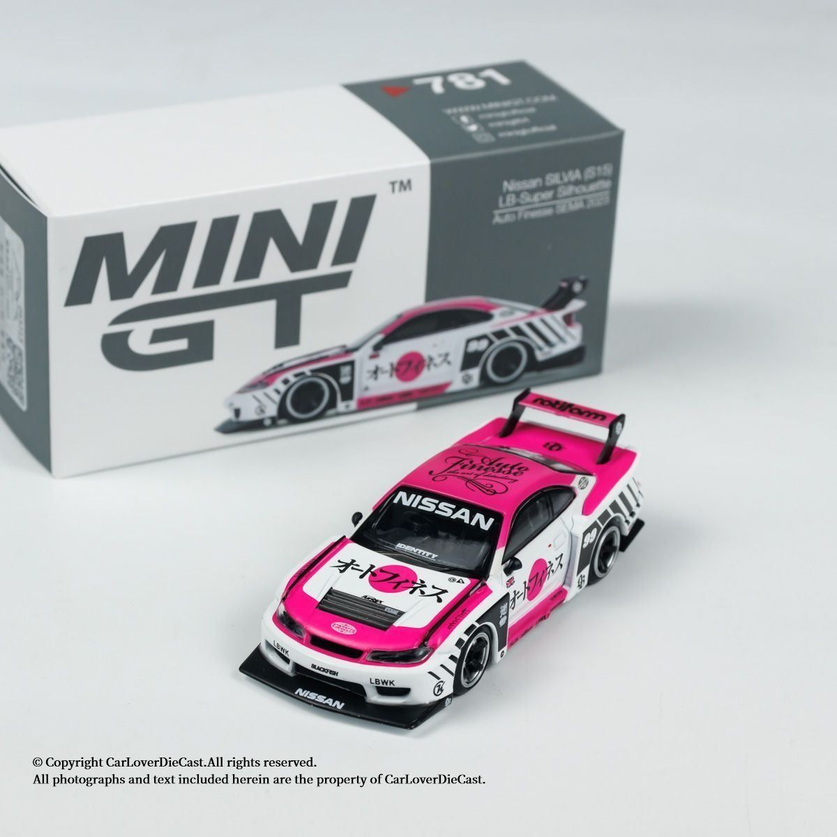 MINIGT 1:64 #781 Nissan S15 SILVIA Pink Легковая модель автомобиля ...