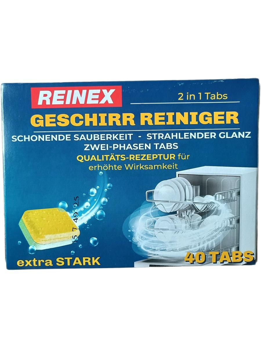 Reinex Geschirr-Reining Tabs Таблетки для посудомоечной машины, 40 шт ...