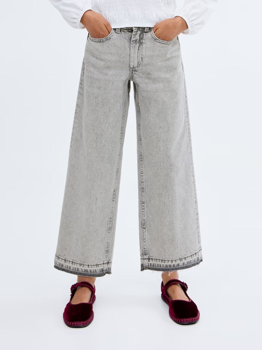 Джинсы Девочки MANGO Kids синий, серый Хлопок, размер 122 Пакистан На ...