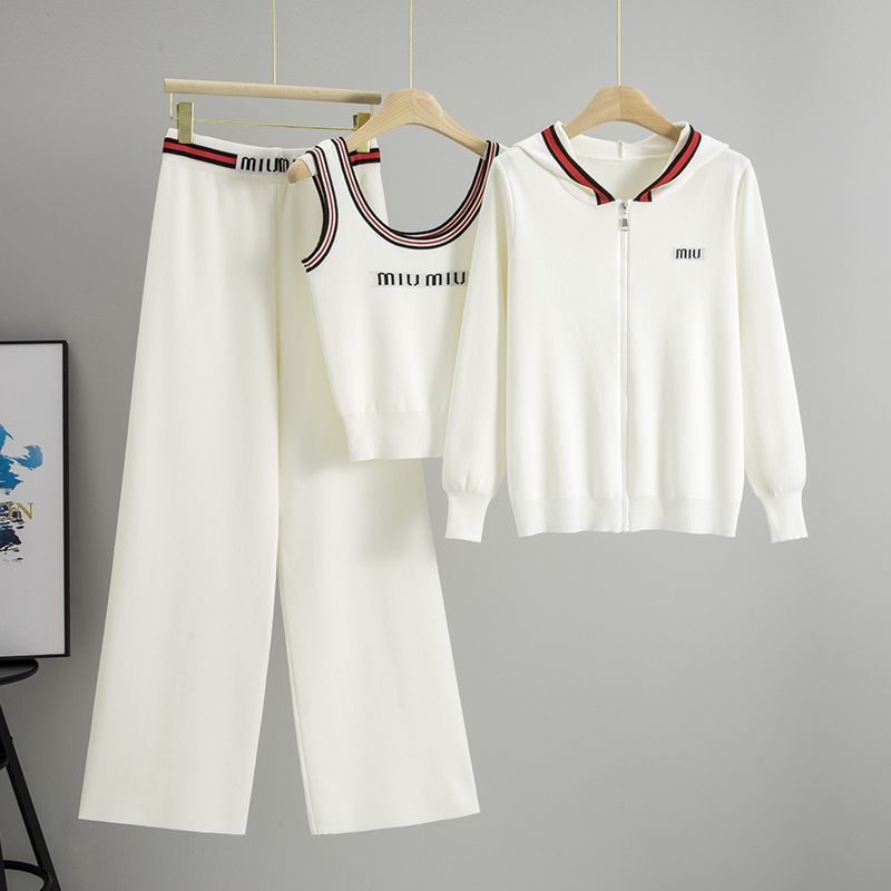 Комплект одежды Женский Miu Miu Повседневный тройка белый, размер ...
