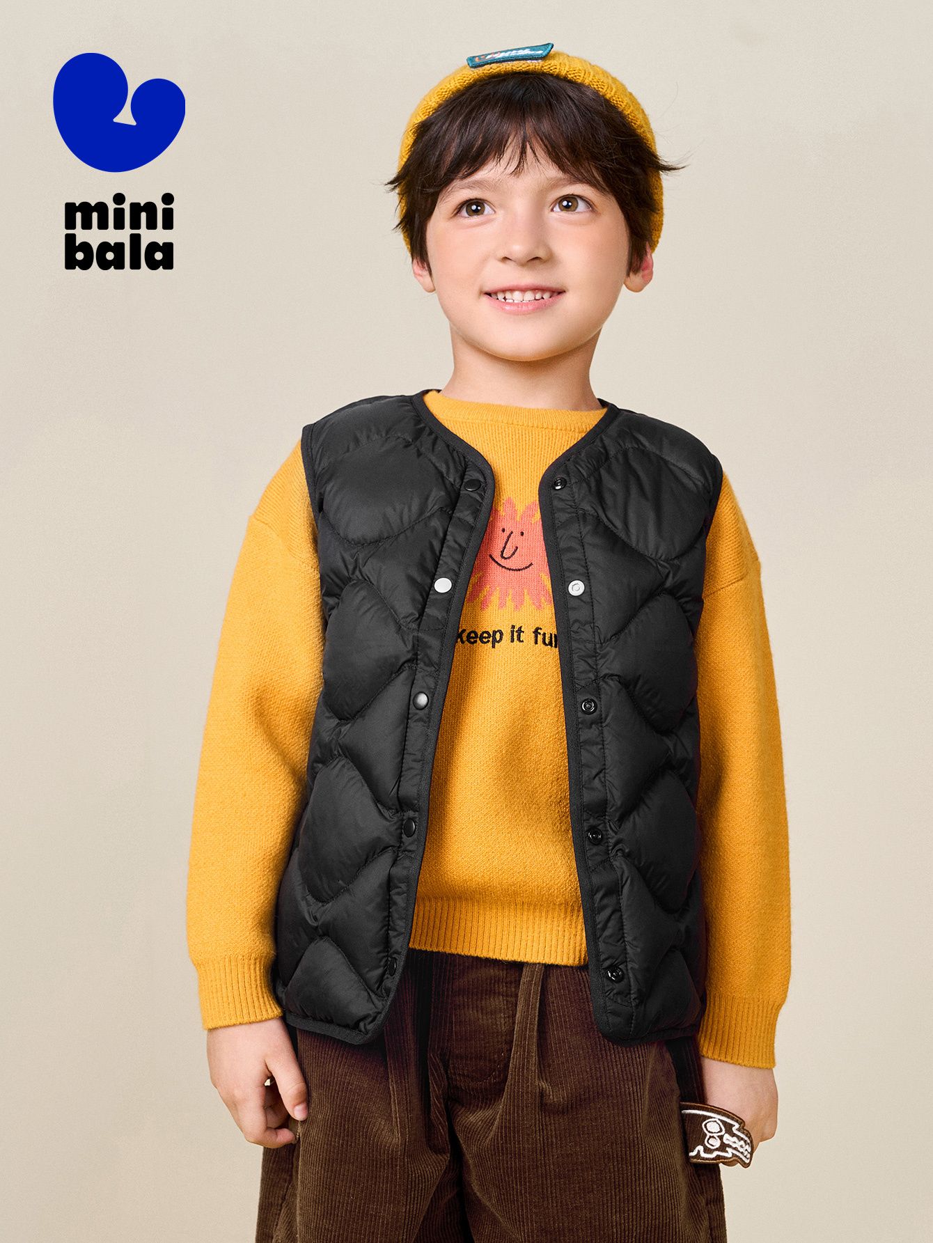 Жилет Девочки, Мальчики mini bala черный Breathable, размер 110 прямой ...