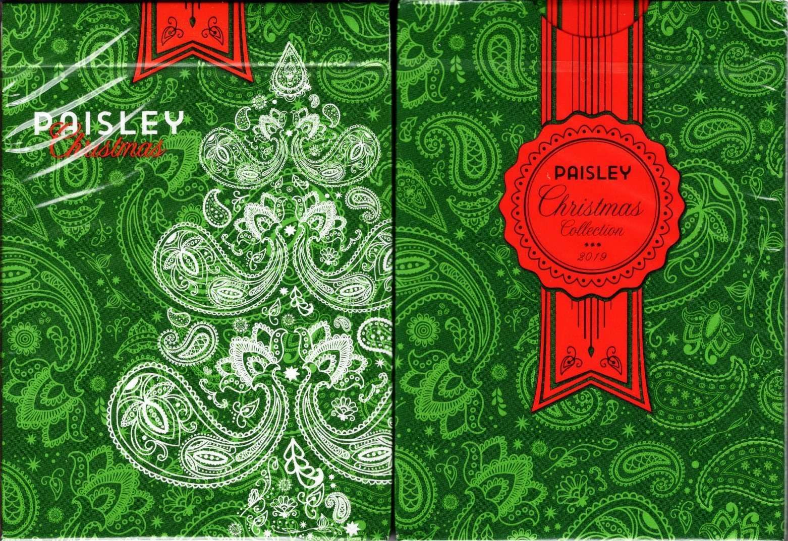 Карты игральные Paisley Metallic Green Christmas Playing Cards USPCC ...