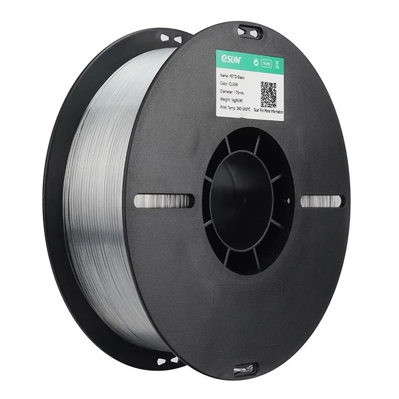 Филамент для 3д принтера PETG Basic пластик Esun, 1кг, прозрачный ...
