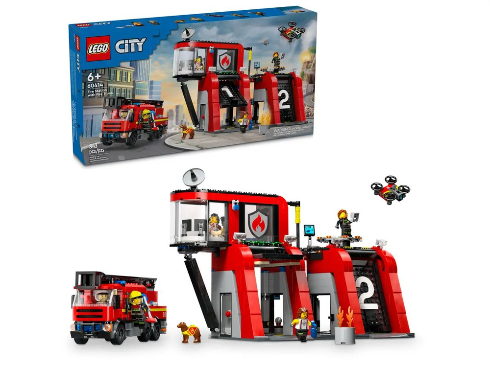Конструктор LEGO City 60414 Пожарная станция с пожарной машиной ...