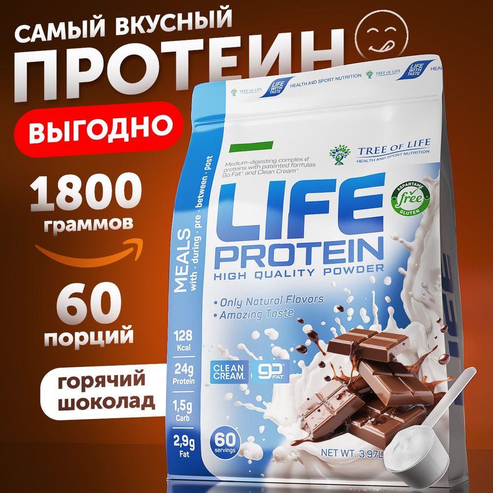 Протеин сывороточный + Изолят Life Protein 4LB. Лайф мультикомпонентный ...
