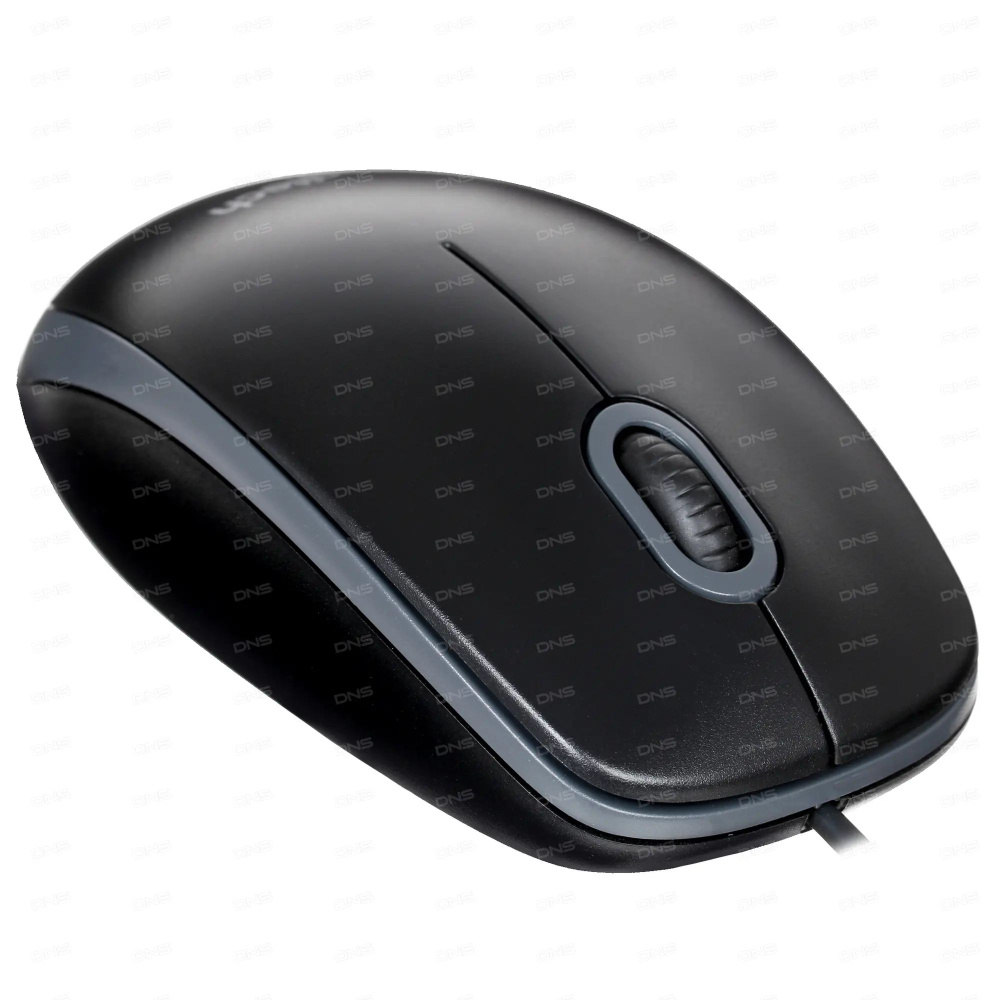 Мышь проводная Logitech B100 910-003357 в100, черный - купить по ...