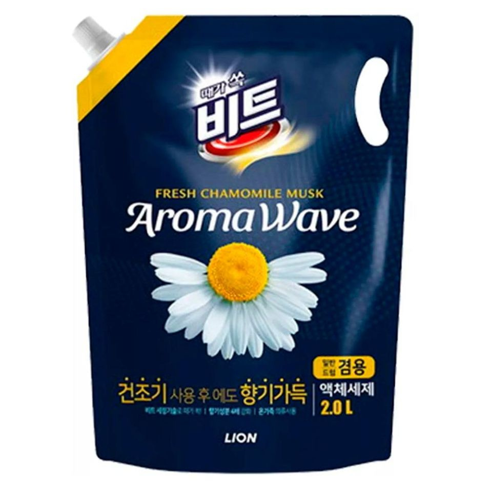 Жидкое средство для стирки белья LION BEAT AROMA WAVE refill(chamomile ...