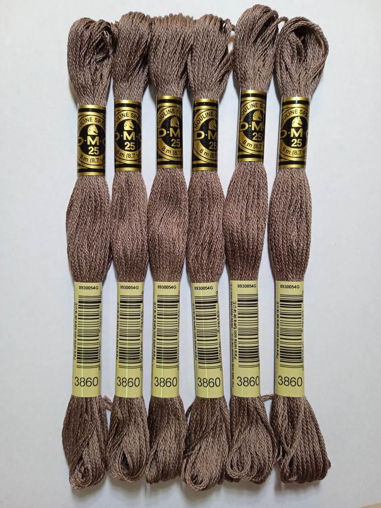 Мулине DMC (Франция) Набор ниток мулине, 8 м, 6 шт DMC-3860_6 - купить ...
