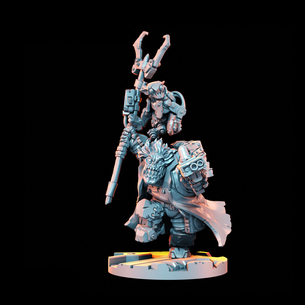 Wargame миниатюра Орк Сумасшедший ученый + база (Ork Crazy Scientist ...