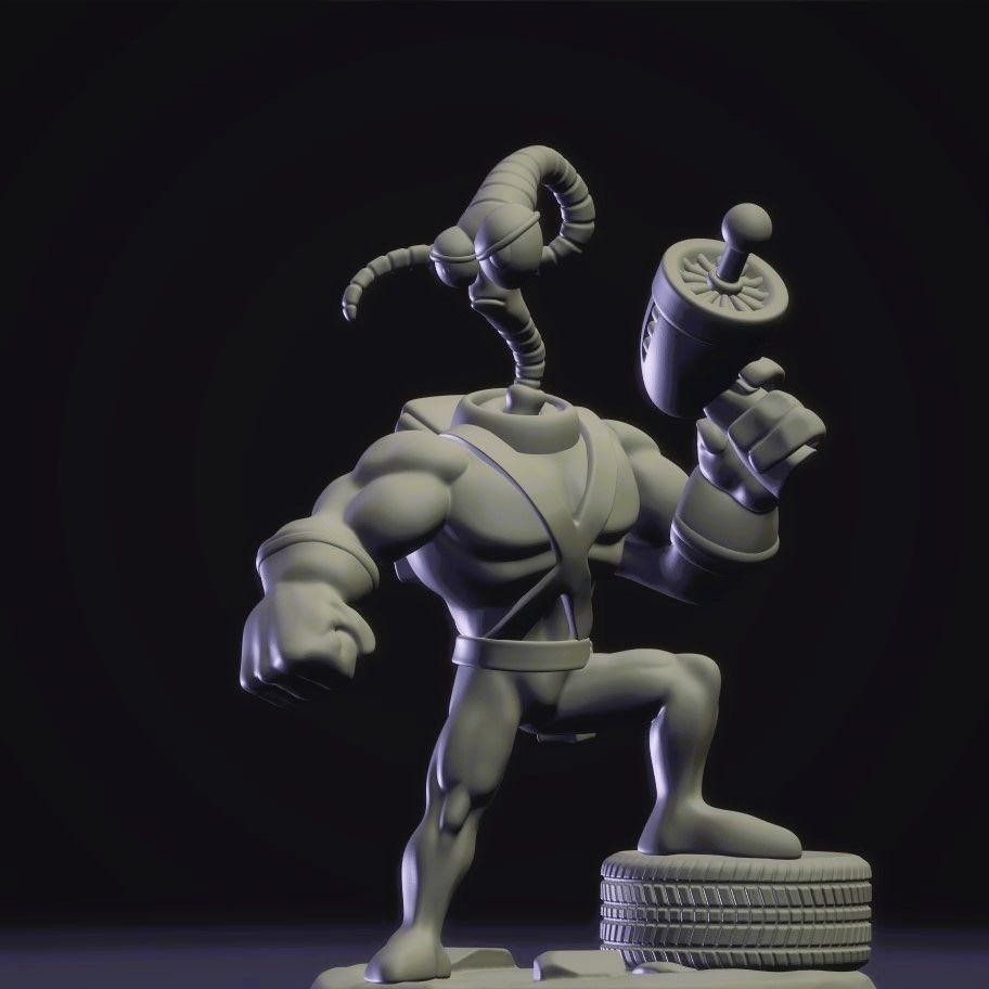 Миниатюра персонажа Червяк Джим (Earthworm Jim) - купить с доставкой по ...