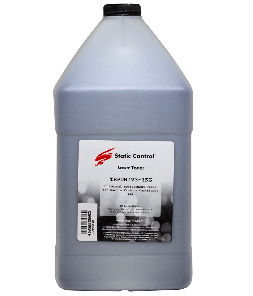 Расходник для печати Static Control Тонер Универсальный для Pantum, Bk ...