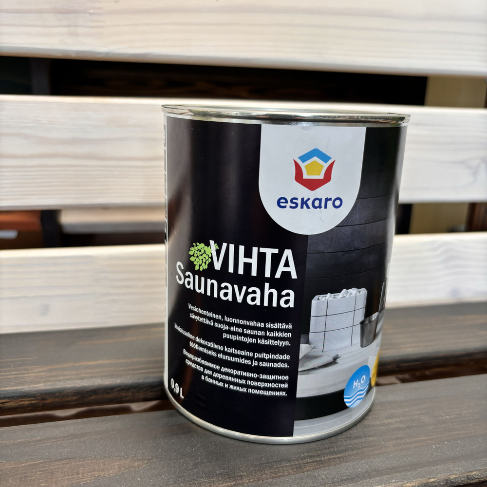 Пропитка для бань и саун ESKARO VIHTA Saunavaha, бесцветная, 0,9 л ...