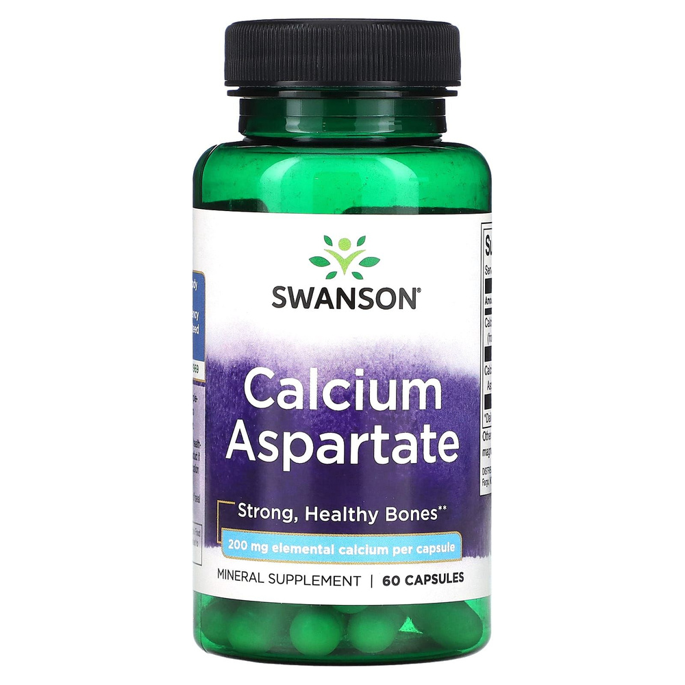 Кальций Аспартат Swanson Calcium Aspartate, 200 мг, 60 капсул купить на ...
