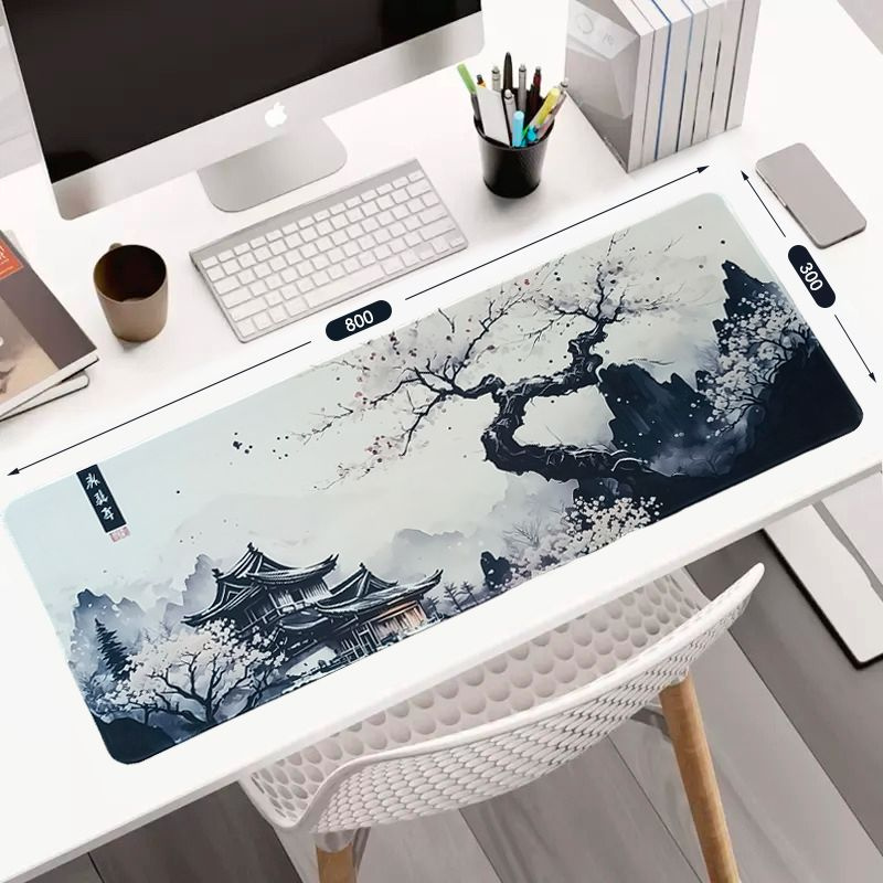 Игровой коврик для мыши большой Xl белый серый купить с доставкой