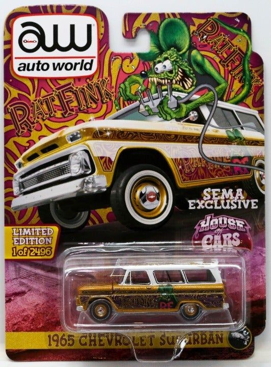 Машинка auto world 1/64 Car model toy Rat Fink Chevrolet Suburban SEMA ...