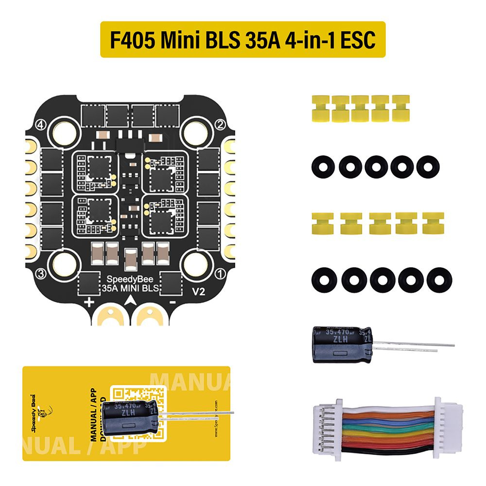 SpeedyBee F405 Mini Stack Flight Controller FC BLS 35A V2 3-6 S 20x20 4 ...