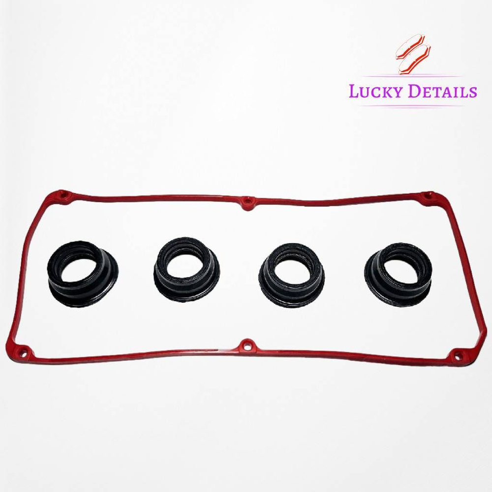 Прокладка клапанной крышки+сальники свечных колодцев 4G13 4G15 4G18 ...