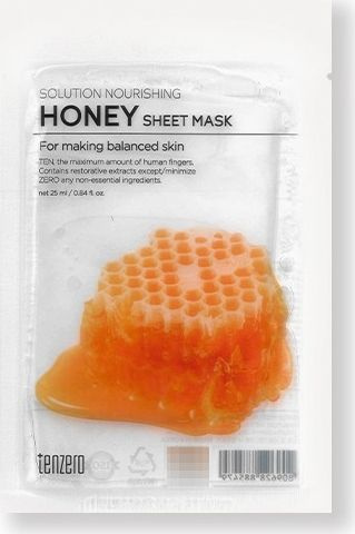 Tenzero / Тензеро Solution Nourishing Honey Sheet Mask Маска для лица тканевая питательная с ...