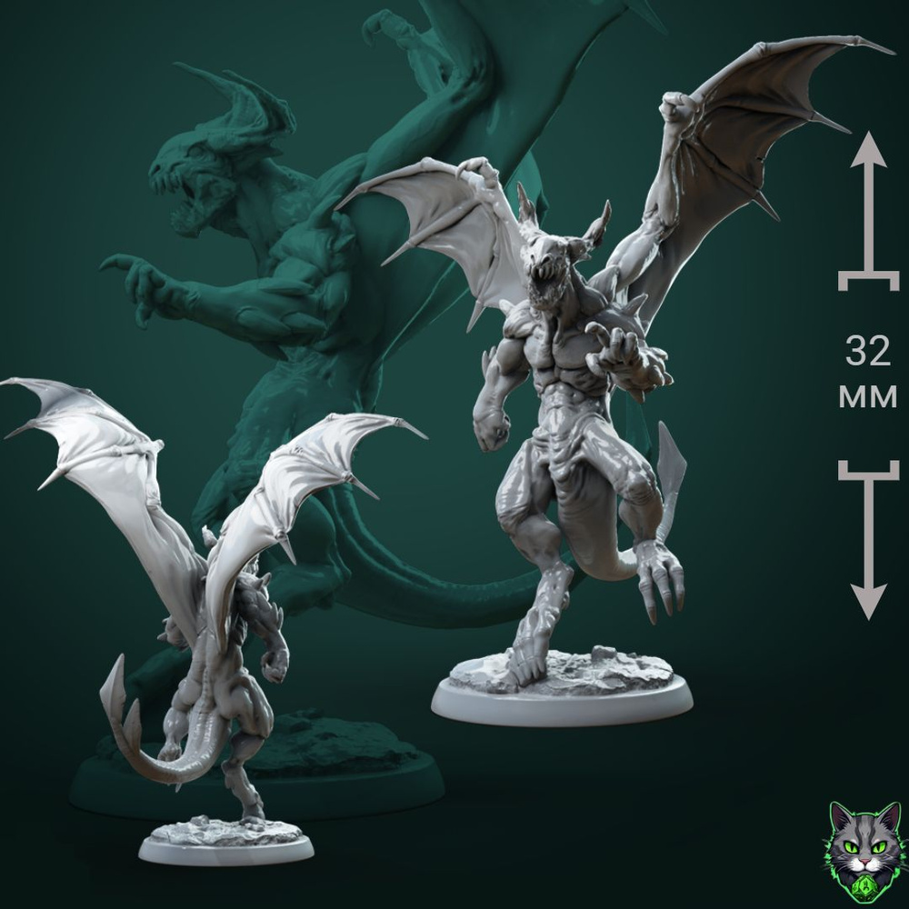 Миниатюра фигурка для настольных игр ДнД ( DnD ) Devil масштаб 32 мм - купить с доставкой по ...