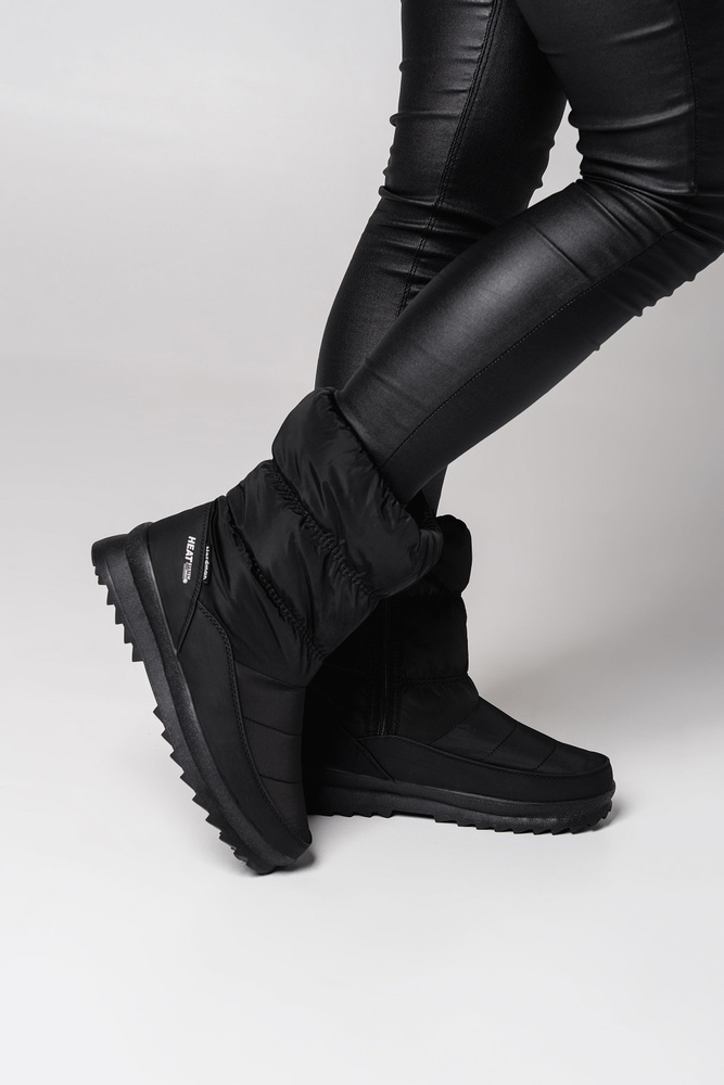 Дутики Женский Nordman, размер 38 черный Текстиль Зима Молния 5 Россия Китай Без каблука ...