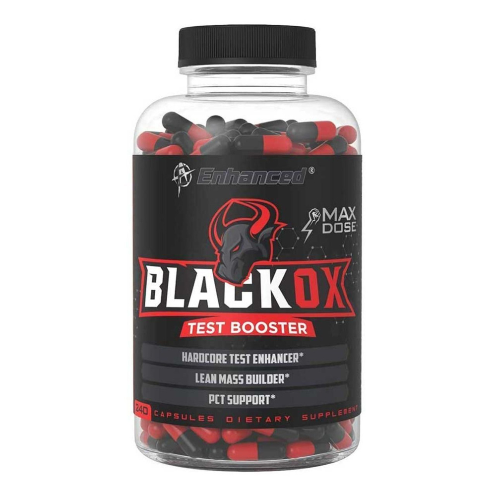 Enhanced Labs; Black OX 240 cap, Тестостероновый бустер; Средства для ...