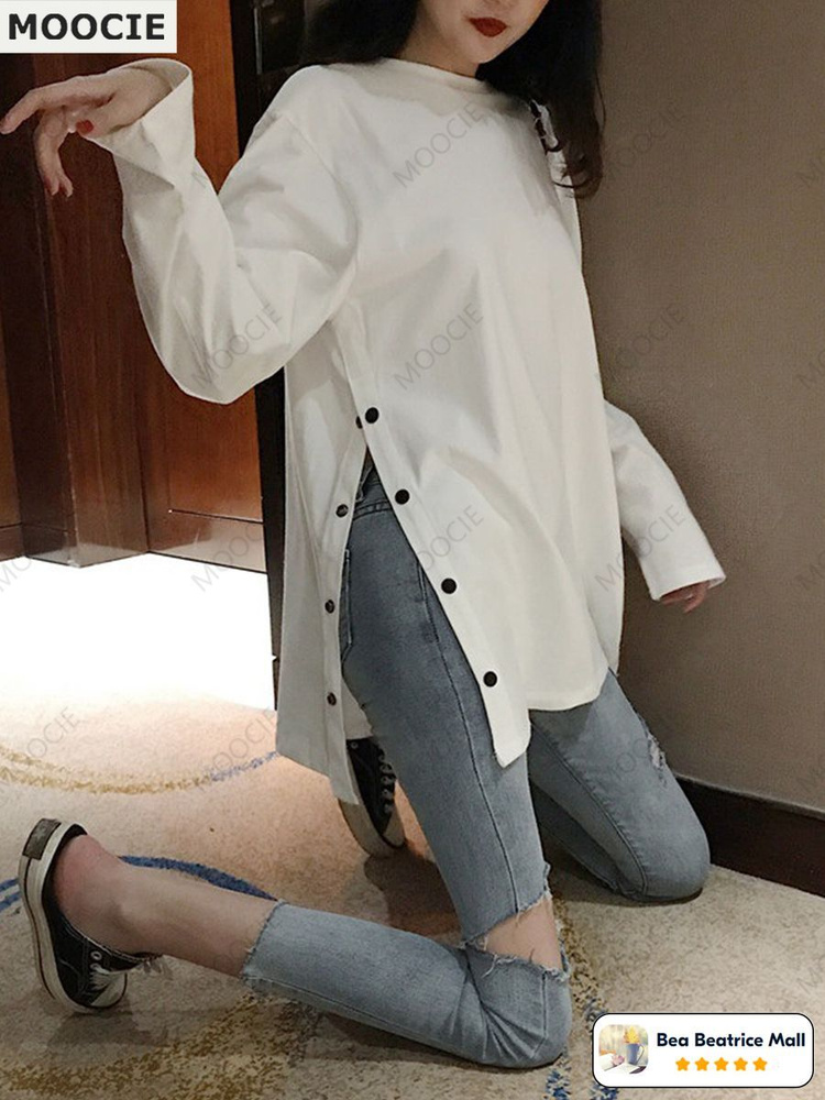 Рашгард Женский MOOCIE белый Длинный, размер 44 Лавсан Повседневный Пряжка купить c доставкой на ...