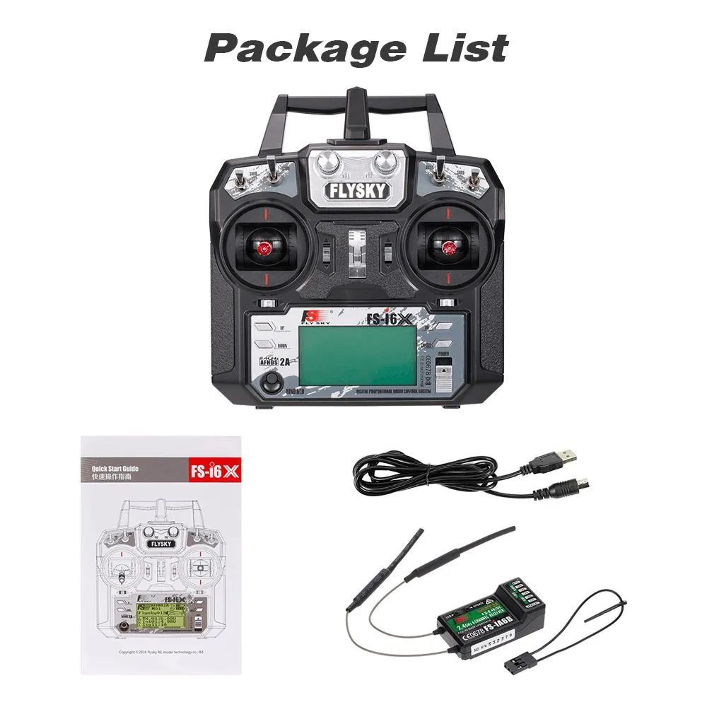 Flysky FS-i6X 2,4 ГГц 6-канальный р123123123адиоуправляемый передатчик ...